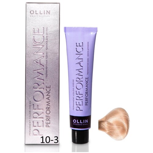OLLIN Professional Performance перманентная крем-краска для волос, 10/3 светлый блондин золотистый, 60 мл