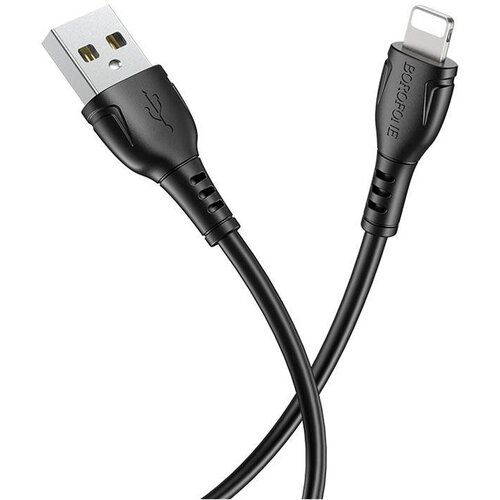 Кабель USB - 8 pin Borofone BX51 Triumph, 1.0м, 2.4A, цвет: черный, не упакован