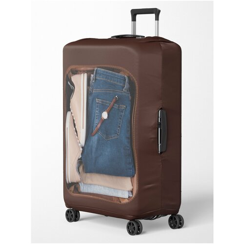 Чехол для чемодана , размер S, коричневый