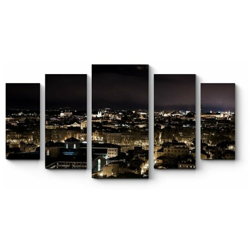 Модульная картина Ночная панорама Рима 120x66