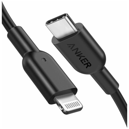 Кабель Anker PowerLine II USB-C to Lightning Cable MFi 0.9m Black (A8632612)