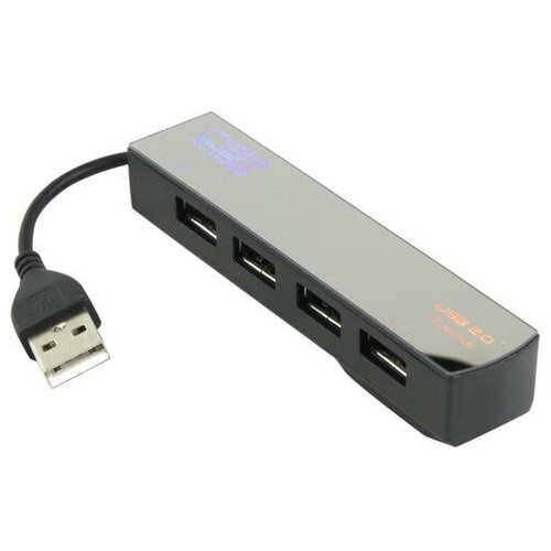 Хаб USB 2.0 на 4 порта, пассивный CBR CH-123 (Black)