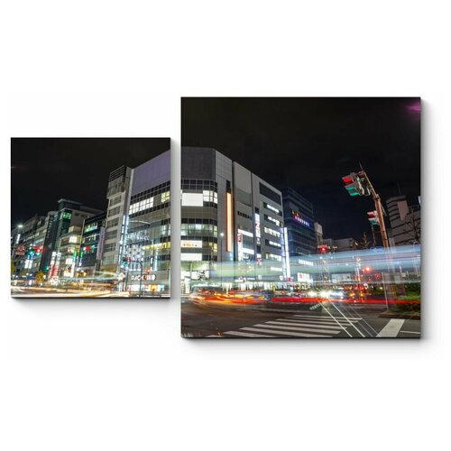 Модульная картина Ночной Киото80x48