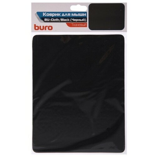 Коврик для мыши Buro BU-CLOTH , 230x180x3мм, чёрный