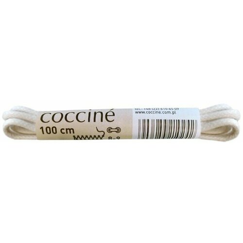 Шнурки хлопковые вощеные тонкие Coccine, белый, 2 мм, 100 см