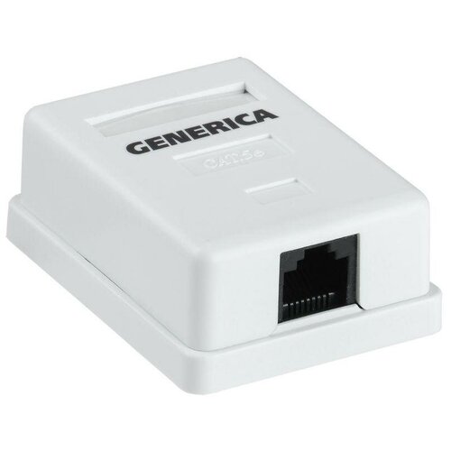 Розетка информационная RJ45 кат.5е UTP 1 порт настенная GENERICA ITK CS2-1C5EU-12-G (5шт.)