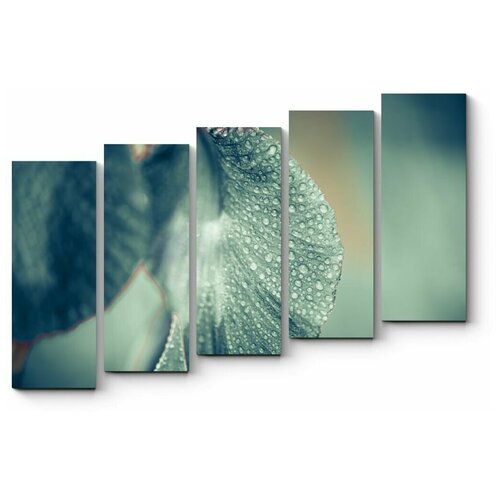 Модульная картина Капли дождя на ирисе 170x119