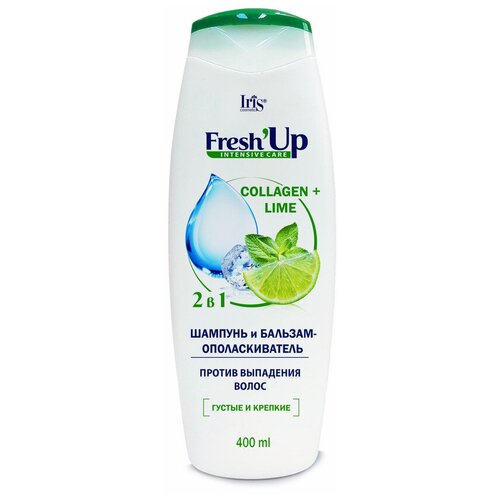 IRIS Fresh Up Шампунь и бальзам-ополаскиватель против выпадения волос, 400 мл