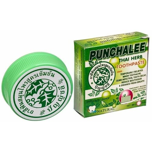 Зубная паста круглая тайская твердая Punchalee, 25 гр