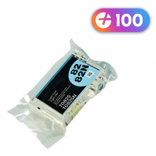 Картридж для Epson T08154A, Epson Stylus Photo 1410, R390, RX590, RX610 и др. с краской (тонером) светло-голубой новый заправляемый