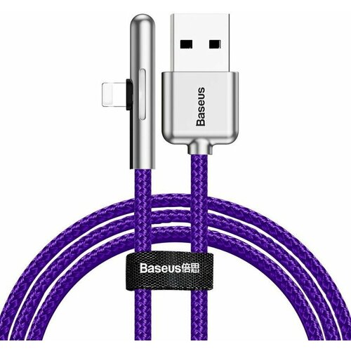 Кабель Baseus Iridescent Lamp Mobile Game Cable USB - Lightning 2.4A 1m Purple (CAL7C-A05)