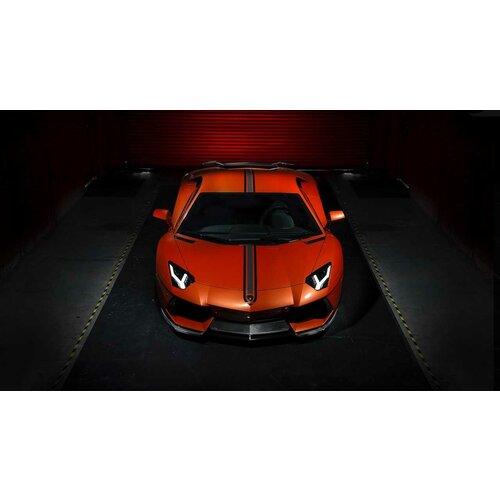 Картина на холсте 60x110 Альянс Лес "Vorsteiner Lamborghini orange" на подрамнике / интерьер/ декор