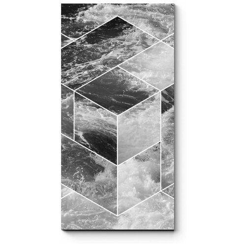Модульная картина Узор из волн 90x180