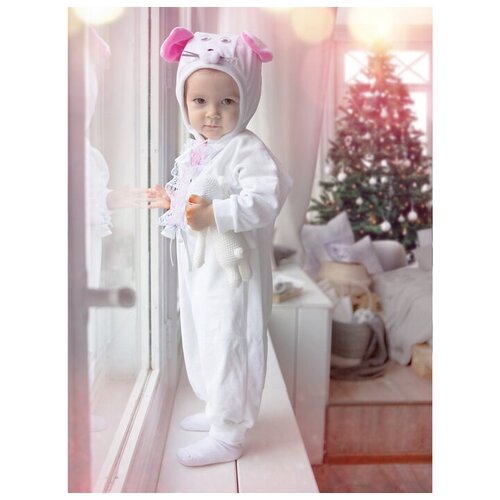 Карнавальный костюм для малышей "Мышка с декором"велюр, хлопок, рострост 74-92 4675780