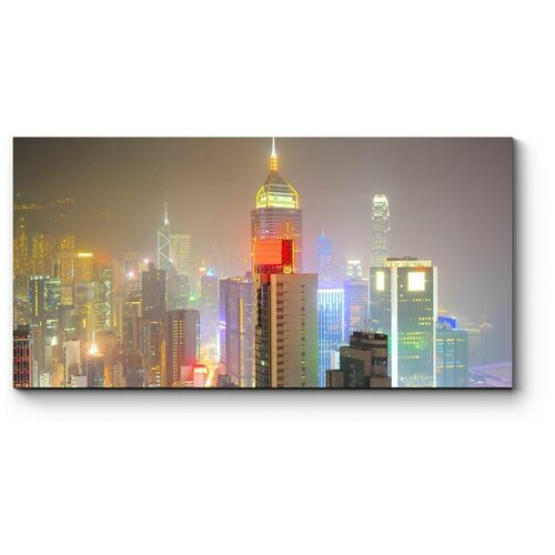 Модульная картина Гонконг в сиянии огней90x45