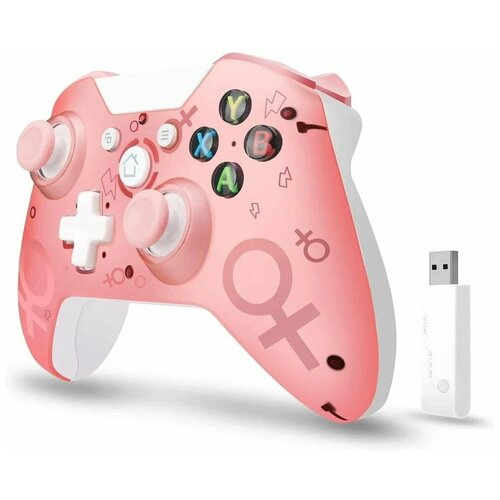 Беспроводной геймпад Controller Wireless N-1 2.4G (Pink) (Xbox One / PS3 / PC)