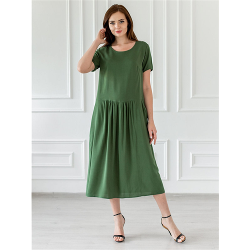 Платье Текстильный Край, размер 60, зеленый
