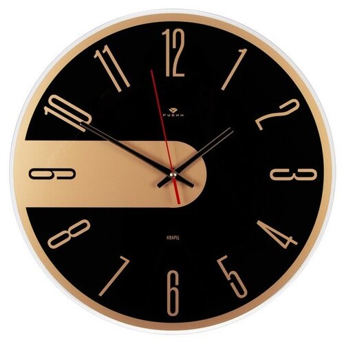 Часы настенные, серия: Интерьер, "Стиль", плавный ход, d=39 см