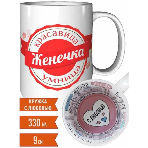 Кружка Женечка умница красавица - для любимых людей.