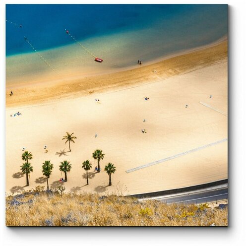Модульная картина Песчаный пляж с высоты птичьего 70x70