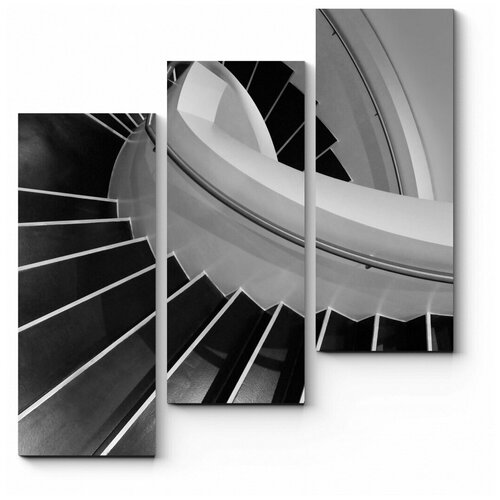 Модульная картина Спиральная лестница в стиле минимализм 80x85