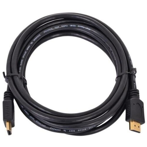 Кабель HDMI Gembird, 3.0м, v1.4, 19M/19M, черный, позол. разъемы, экран, пакет