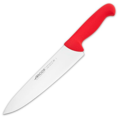 Нож кухонный поварской-шеф 25 см, красная рукоять нержавеющая сталь Nitrum, серия 2900, Arcos, 2922