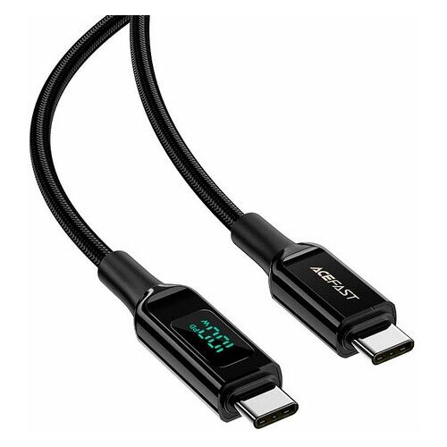 Кабель ACEFAST C6-03 USB-C to USB-C 100W - 2 метра с цифровым дисплеем черный