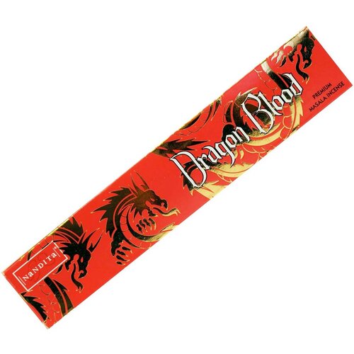 DRAGON BLOOD Premium Masala Incense, Nandita (кровь дракона премиальные масала благовония, Нандита), 15 г.