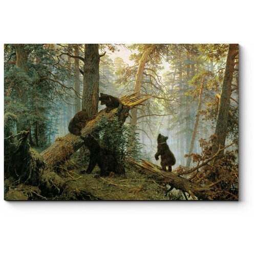 Модульная картина Утро в сосновом лесу, Иван Шишкин 30x20