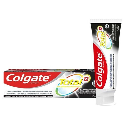 Зубная паста, Colgate Total, глубокое очищение, 75 мл