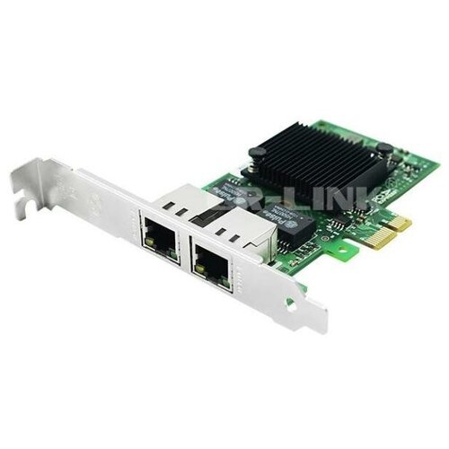 LREC9222HT Ethernet-адаптер LR-LINK 9222HT, Intel I350-AM2, двойной порт RJ45, сетевая карта PCI-Ex1, 10/100/1000 Мбит/с (302472)