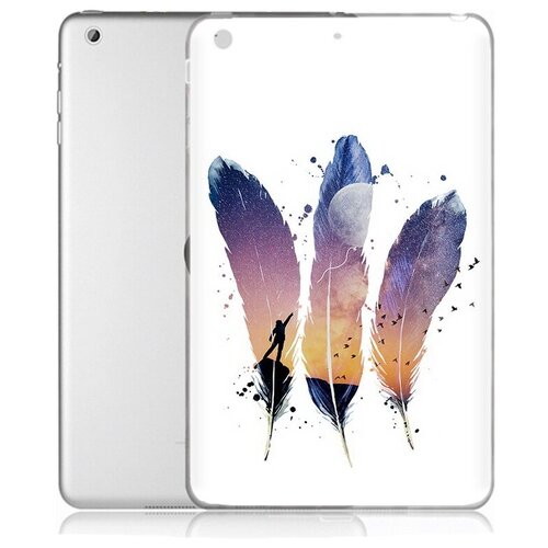 Чехол задняя-панель-накладка-бампер MyPads небесные перья для iPad Pro 11 (2018) A1979/A1934/A2013 противоударный