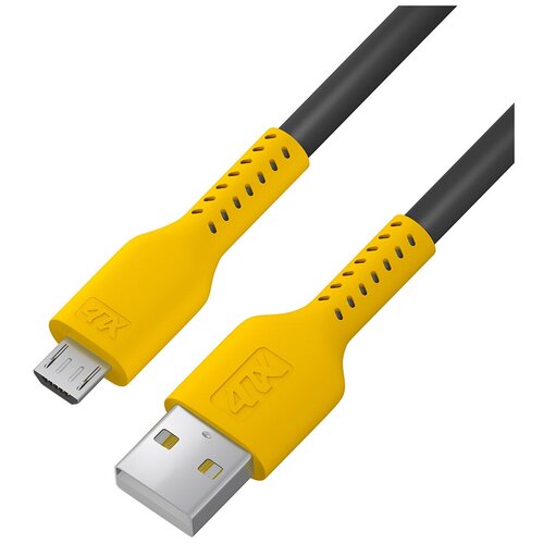 Кабель 0.5m MicroUSB, черный, желтый ПВХ (717R90063)