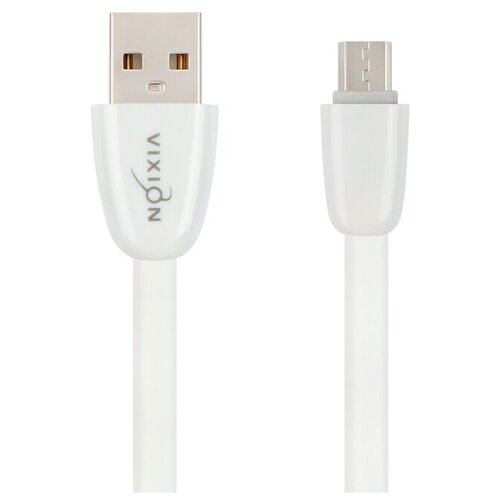 Кабель USB VIXION (K12) microUSB (1м) силиконовый (белый)