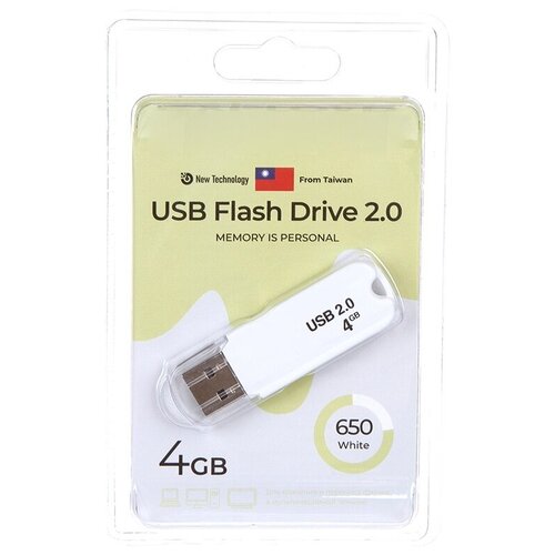 USB Flash Drive 4Gb - Exployd 650 EX-4GB-650-White