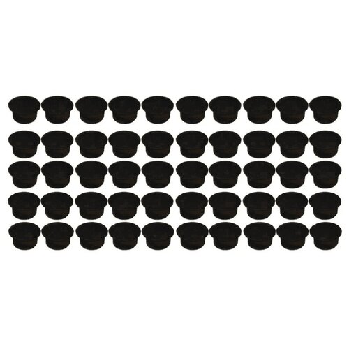 Заглушка мебельная D5 мм, черная, 1000 шт / комплект пластиковых декоративных заглушек - протекторов