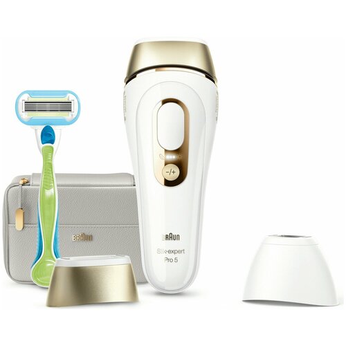 Фотоэпилятор Braun PL5154 Silk-expert IPL Pro 5, белый/золотистый