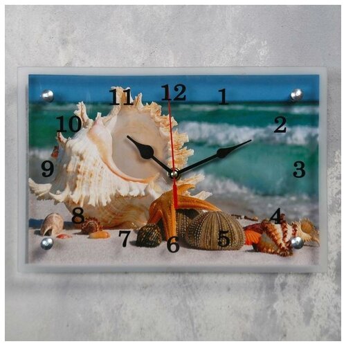 Часы настенные, серия: Море, "Ракушки", 30х20 см