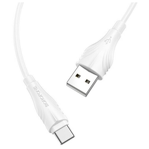 Кабель Borofone BX18, Type-C - USB, 2 А, 1 м, PVC оплётка, белый