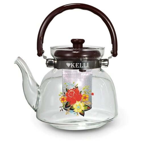 Kelli KL-3002 1,4 л Стеклянный заварочный чайник Kelli