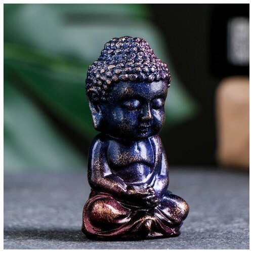 Фигура "Будда" синий космос, 7см
