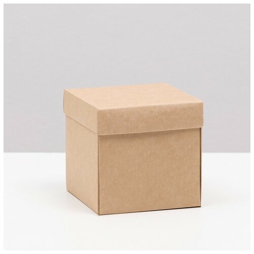 Коробка складная, крафт, 10 х 10 х 10 см. В наборе 20шт.