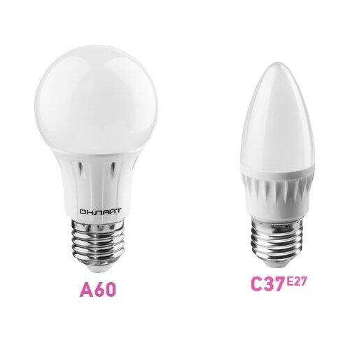 Лампа светодиодная 61 139 OLL-A60-7-230-6.5K-E27 грушевидная 7Вт онлайт 61139 (4шт. в упак.)