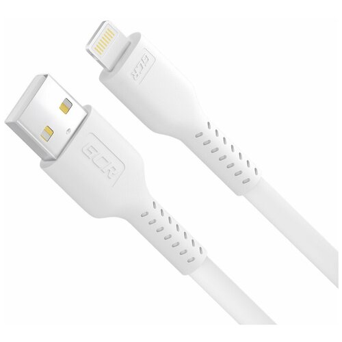 GCR Кабель 0.5метраUSB AM/Lightning - поддержка всех IOS, MFi, белый ()