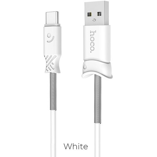 Кабель USB HOCO X24 Pisces, USB - Type-C, 2.4А, 1 м, белый
