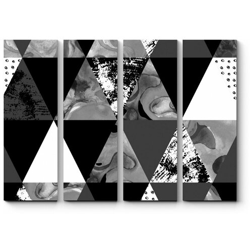 Модульная картина Узор из треугольников 70x53