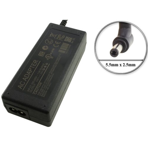 Адаптер (блок) питания 19V, 1.58A, 30W, 5.5mm x 2.5mm (CPA09-A030, PA-1300-12), для монитора HP; ноутбука Lenovo, Toshiba