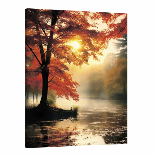 Интерьерная картина 50х70 "Осенний туман"