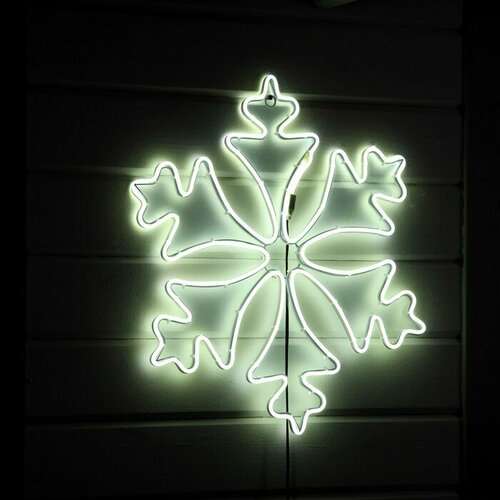 Неоновая фигура Luazon Lighting "Снежинка", 56 см, 560 LED, 220 В, свечение зеленое (LTL-65)